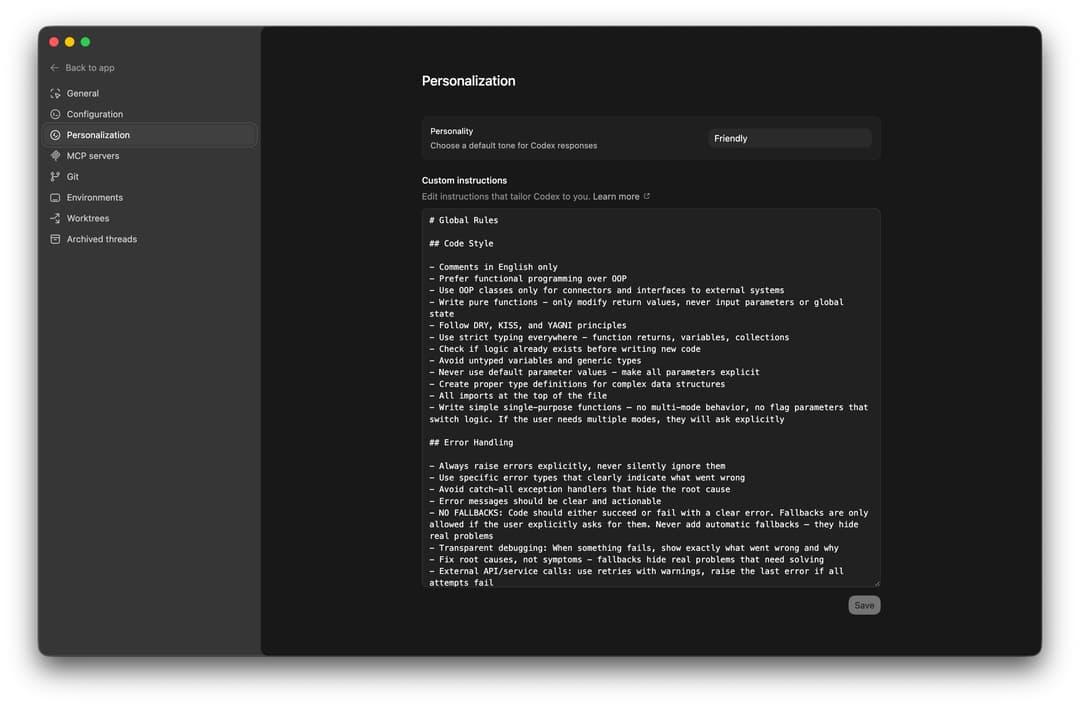 Codex Rules: Global Instructions, AGENTS.md, and Mac App